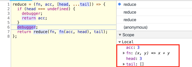 How to implement map, filter, and reduce with recursion