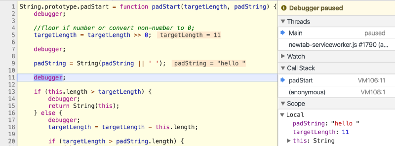 How does String.padStart actually work?