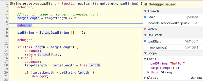 How does String.padStart actually work?