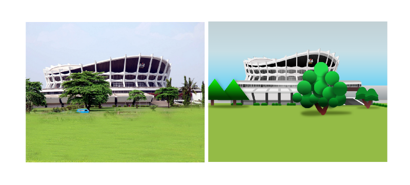 How I designed a famous building in isometric 3D using Figma